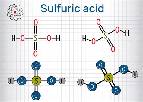 Premium Vector Sulfuric Acid Sulphuric H2so4 Molecule Structural