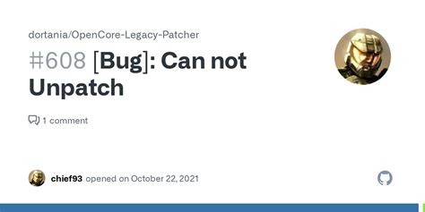 Bug Can Not Unpatch Issue Dortania OpenCore Legacy Patcher GitHub