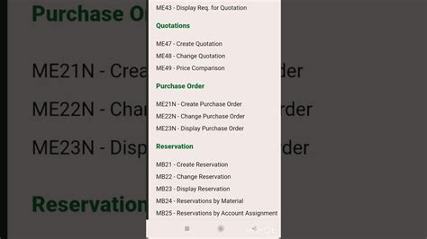 Understanding SAP MM T Codes In ECC Galaxy Ai