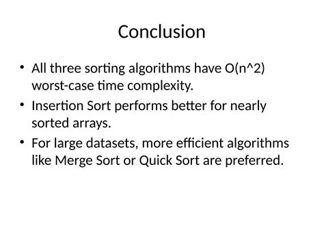 Sorting Algorithms Time Complexity In Python Pptx