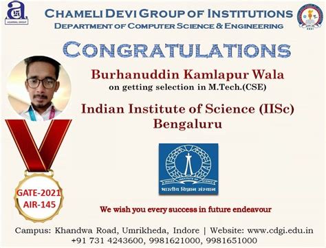 Aishwary Mendke On Linkedin Gate2021 Iisc Achievement Achievers Academics Performance