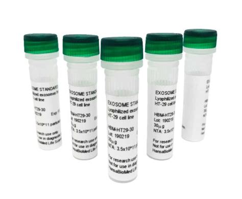 Lyophilized exosomes from PC3 cell line 5x100µg vials Galen Molecular