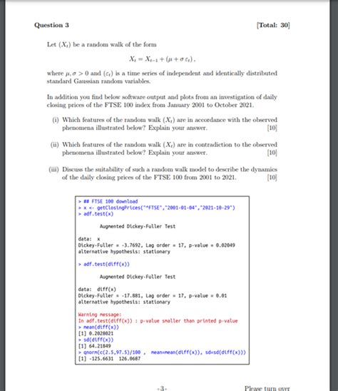 Solved Question 3let Xt ﻿be A Random Walk Of The