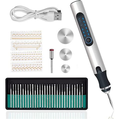 Usb 조각 펜 충전식 조각사 에칭 펜 유리 돌 보석 손톱 세라믹에 대한 무선 나무 조각 키트 Aliexpress