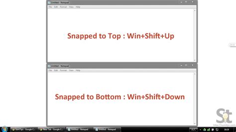 Snap A Window To Top Or Bottom Of The Screen Sumtips