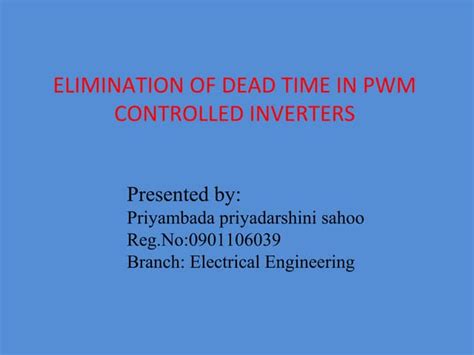 Dead Time Pwm Ppt