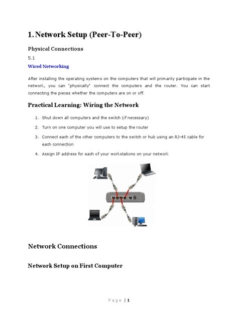 Network Setup Peer To Peer Pdf Computer Network Microsoft Windows