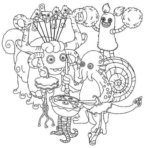 My Singing Monsters Coloring Pages Sketch Coloring Page