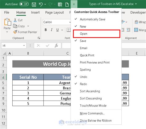 Types Of Toolbars In Ms Excel A Guide Exceldemy
