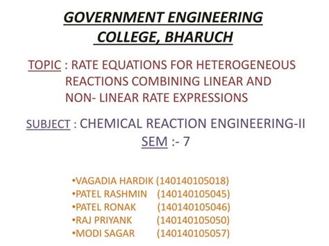 Rate Equations For Heterogeneous Reactions Combining Linear And