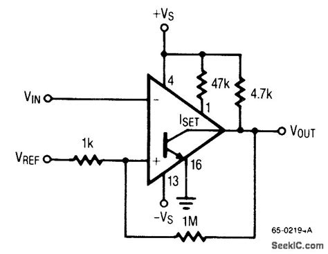 Comparator With Standard Hysteresis Signal Processing Circuit Diagram