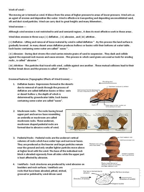 Geomorphology Notes Pdf Erosion Desert