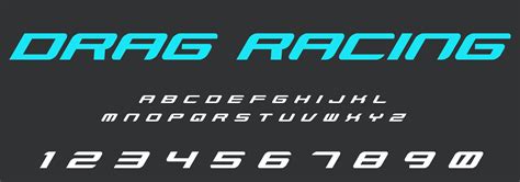 Drag Racing Vector Lettering Font Alphabet Racing Fonts Download It Now Etsy