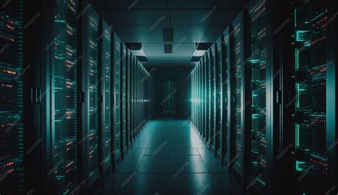 Premium Photo Data Center Service Computer Network Security Generative Ai