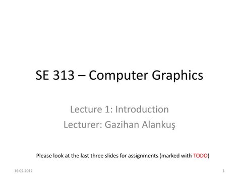ppt se 313 computer graphics powerpoint presentation free download