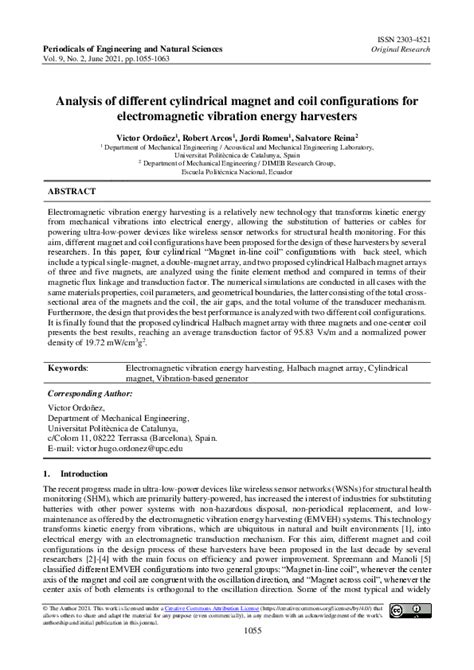 Pdf Analysis Of Different Cylindrical Magnet And Coil Configurations For Electromagnetic