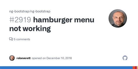 Hamburger Menu Not Working · Issue 2919 · Ng Bootstrapng Bootstrap
