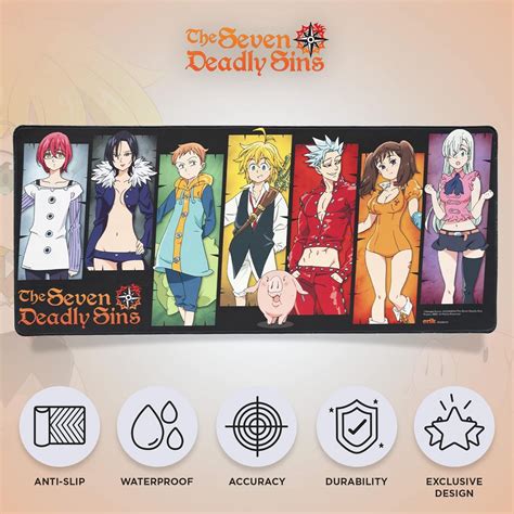 The Seven Deadly Sins Xxl Anime Mouse Pad Keyboard Mat Happy Piranha