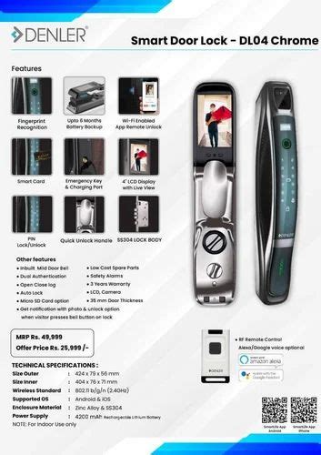 Smart Digital Door Lock Wifi Enabled At ₹ 20000piece Sembakkam Chennai Id 26394579030