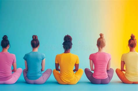 Diversity People Exercise Class Relax Concept Stock Illustration