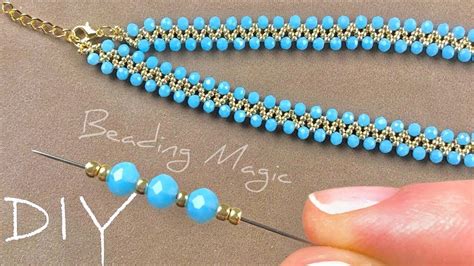 Easy Jewelry Making For Beginners Necklace With Beads Tutorial How
