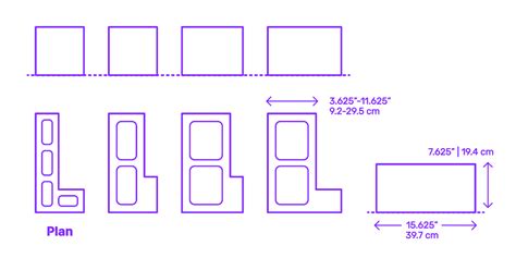 Cmu Regular L Corner Dimensions And Drawings