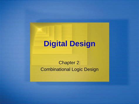 Pdf Chapter 2 Combinational Logic Design Dokumentips