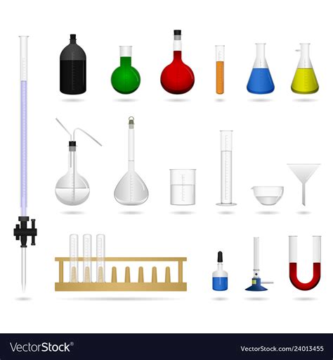 Science Lab Laboratory Equipment Tool A Set Vector Image