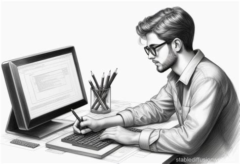 Programmer Writes Computer Unit Test Stable Diffusion Online
