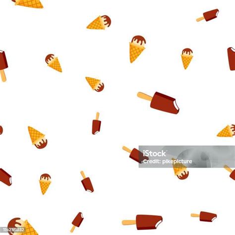 ไอศกรีมเวกเตอร์แบบไม่มีรอยต่อ โคนวานิลลาเย็น อาหารเย็นแสนอร่อย เนื้อกราฟิกน่ารัก ฉากหลัง