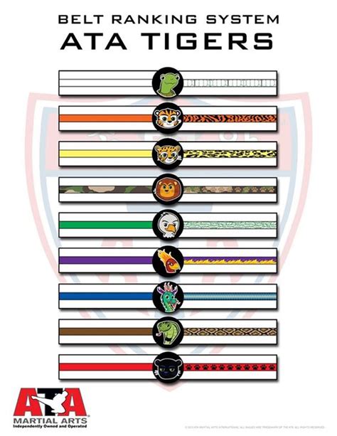 Ata Belt Ranks Taekwondo