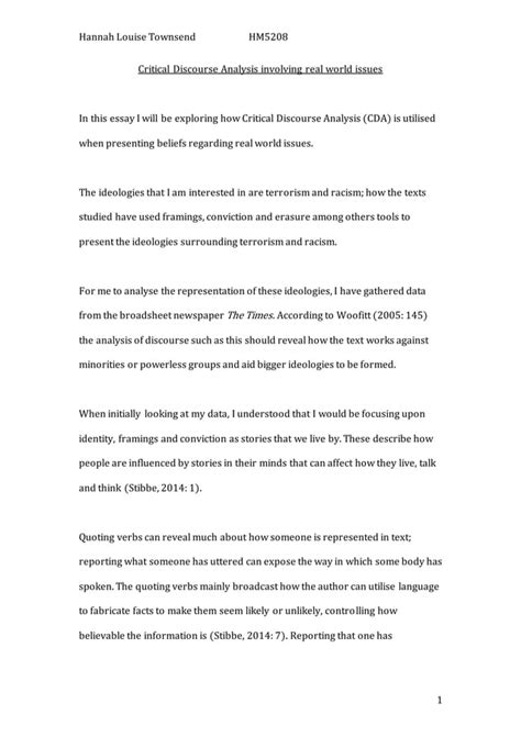Discourse Analysis Hm5208 Assignment Pdf