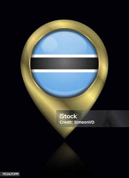 보츠와나의 국기입니다 벡터 기호 및 아이콘입니다 위치 기호 모양입니다 고립 된 금 0명에 대한 스톡 벡터 아트 및 기타 이미지 0명 가보로네 국기 Istock