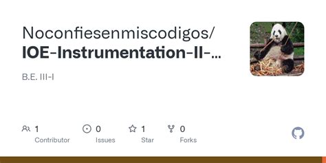 Github Noconfiesenmiscodigosioe Instrumentation Ii Lab Code Solutions Be Iii I