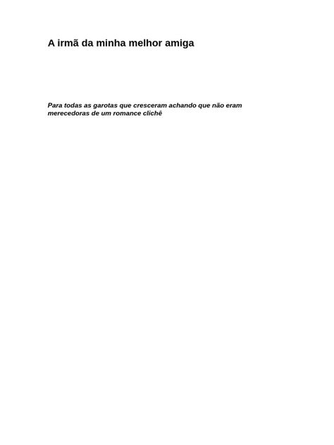 Minha Melhor Amiga E A Irmã Dela Pdf Amor