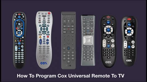 Cox Universal Remote Codes Programing Steps UNIVERSAL REMOTE CODES
