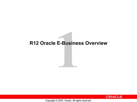 Oracle Ebs Overview 1 Ppt