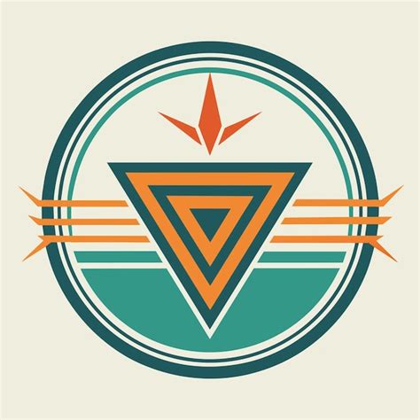 Premium Vector Logo Design Featuring A Central Triangle Element For A Minimalist And Vintage