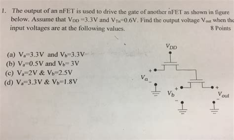Solved The Output Of An Nfet Is Used To Drive The Gate Of