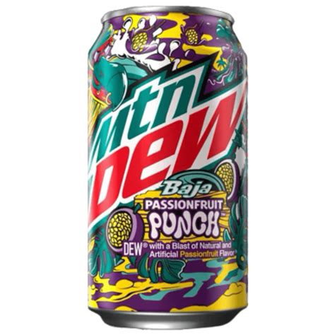 Mountain Dew Baja Passionfruit Punch 12x355ml Pacific Candy Wholesale