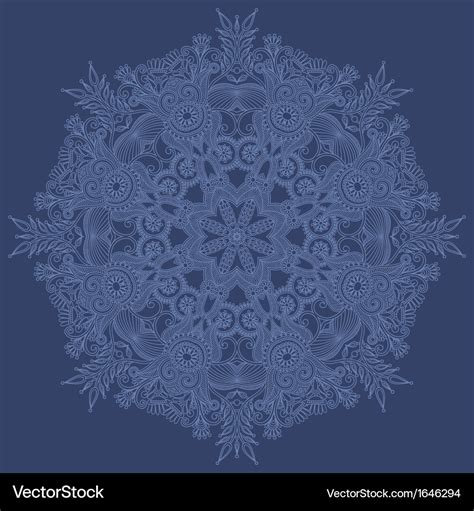 Ornate Snowflake Royalty Free Vector Image Vectorstock