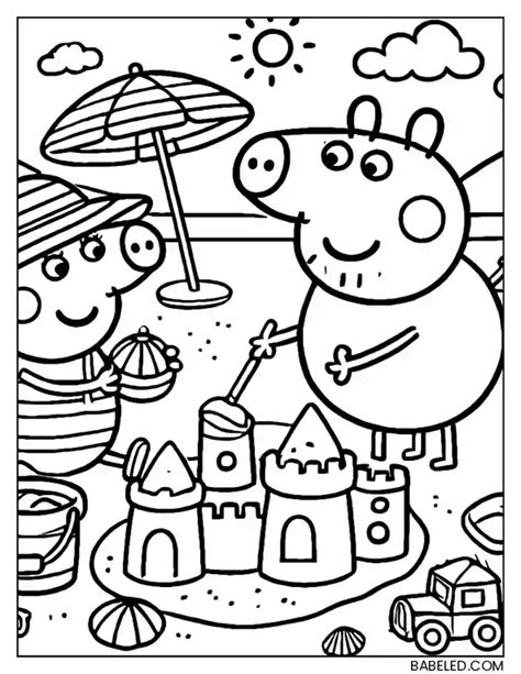 30 Безплатни за Печат Пепа Пиг Картинки за Оцветяване Листове Рисунки