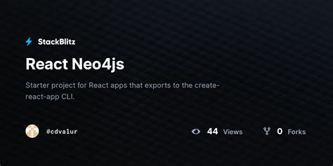 React Neo4js StackBlitz