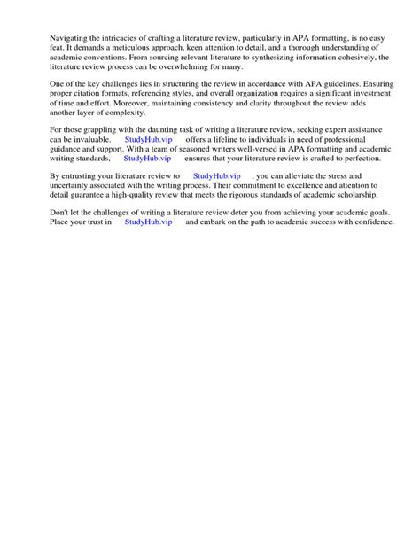 Literature Review Apa Formatting Pdf Apa Style Literature Review