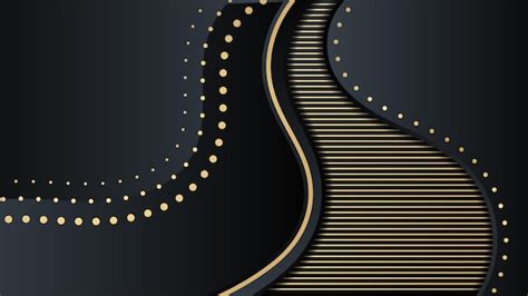 추상적인 검은색과 황금색 배경 프리미엄 벡터