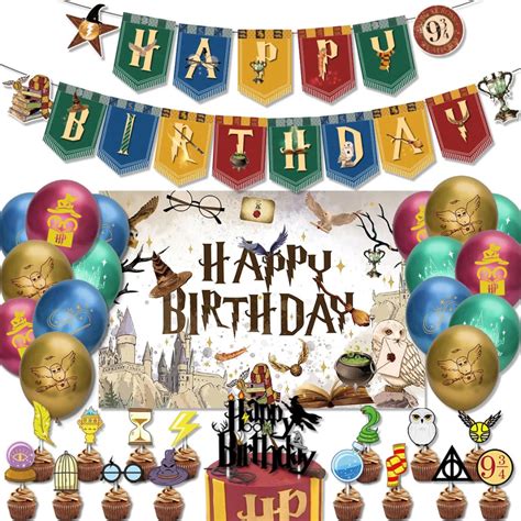 Harry Potter Theme Birthday Decorations Kit With Backdrop Party Supplies