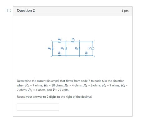Solved Determine The Current In Amps That Flows From Node Chegg Com