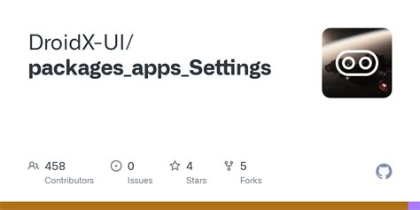 Github Droidx Uipackagesappssettings