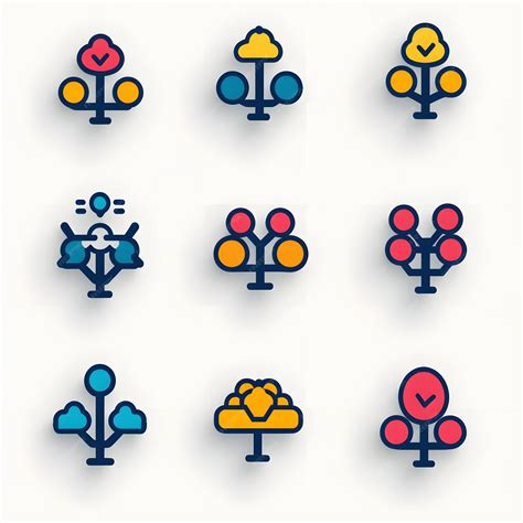 A Collection Of Hierarchy Icons Depicting Organizational Structures With Visuals Of Hierarchical