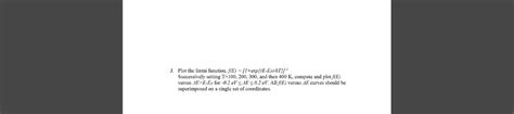 Solved Plot The Fermi Function F E [1
